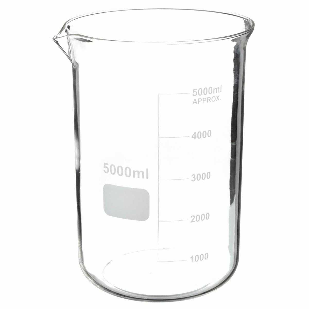 Glassware ~ Beaker 5000mL (Borosilicate Glass Graduated) – Science with ...
