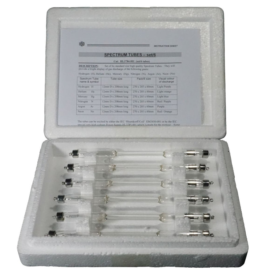 Light ~ Spectrum Discharge Tubes - Set of 6 (Gas Tubes) – Science with ...